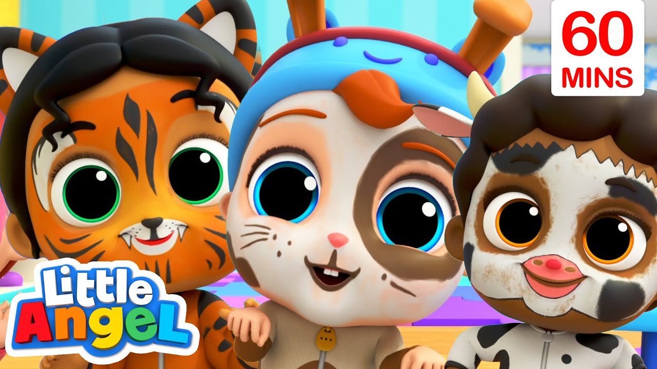 Animal Dance Song + More - Little Angel | Kids Cartoons & Nursery ...