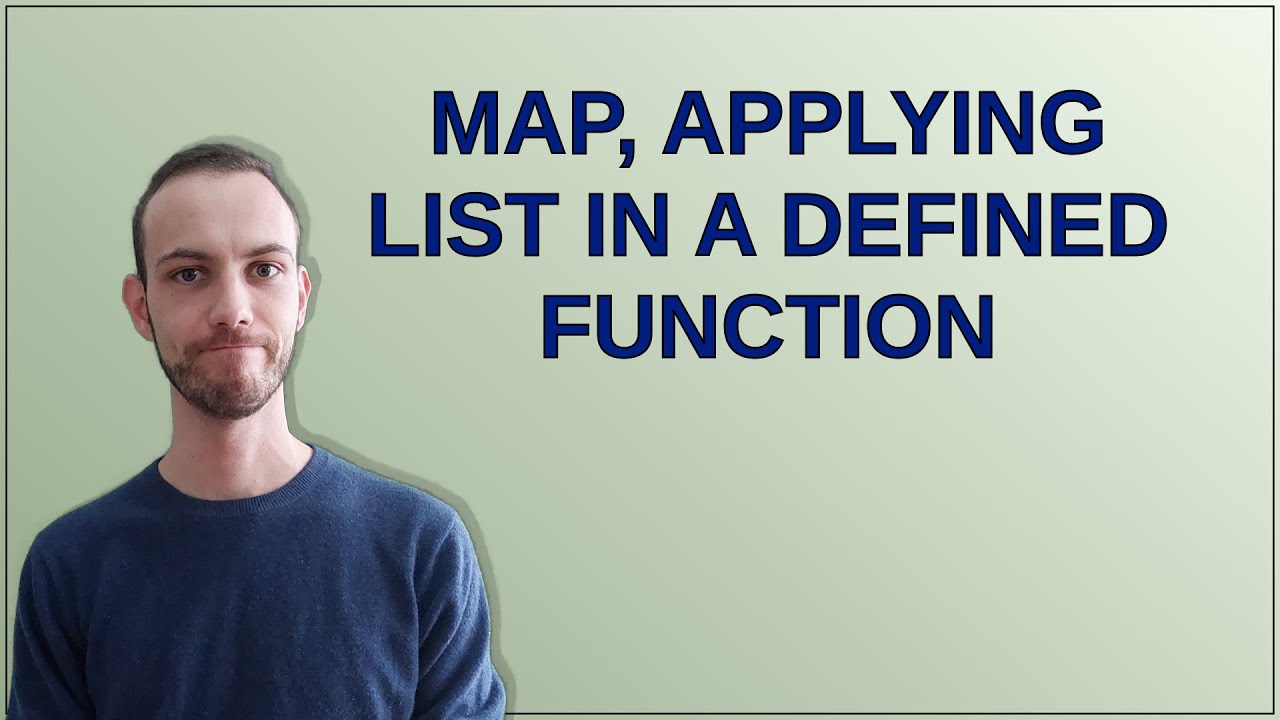 Mathematica: Map, applying list in a defined function - YouTube