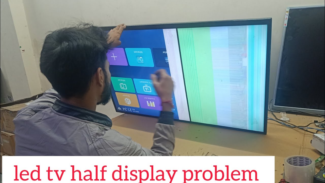 L43m4 led tv half display problem | led tv half display problem| mi tv ...