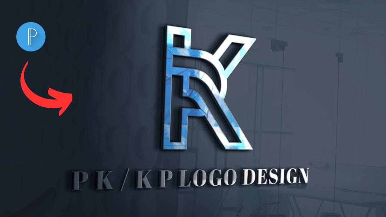 P K logo design | P K Professional Logo Design Tutorial | Pixellab ...