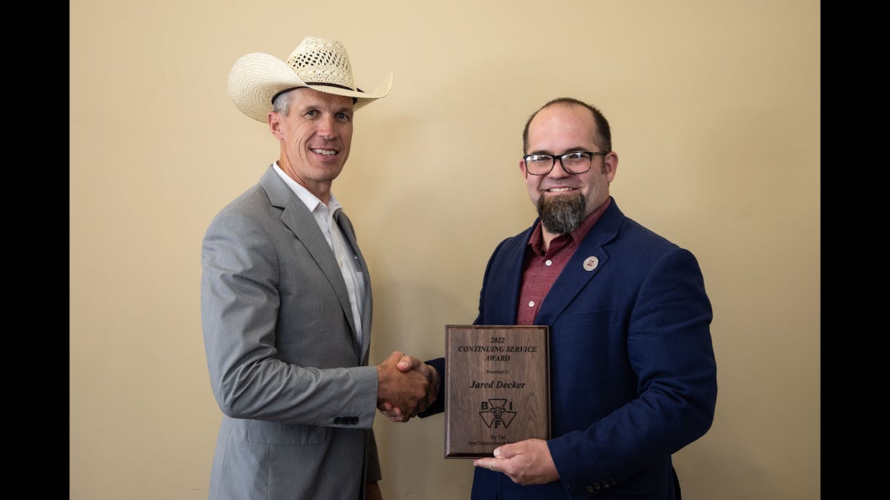 Jared Decker, 2022 BIF Continuing Service Award - YouTube
