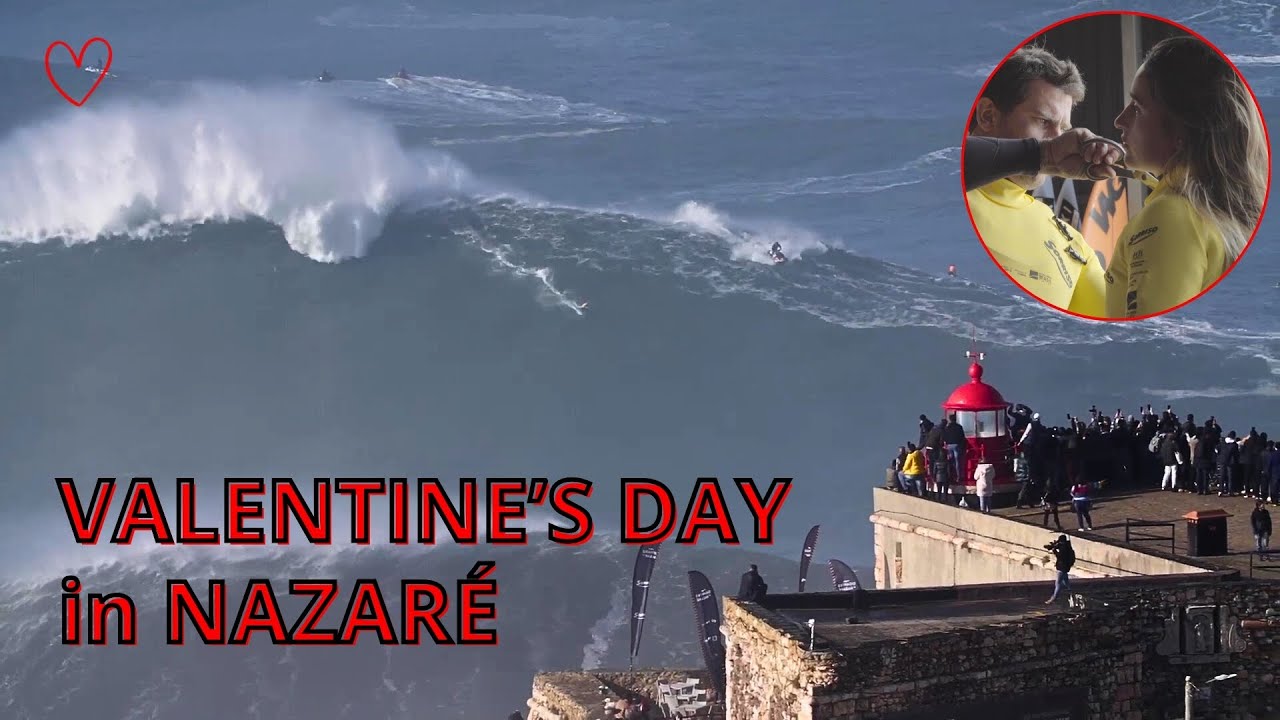 VALENTINE'S ADVENTURE: SURFING the MONSTROUS waves of NAZARÉ, Portugal ...
