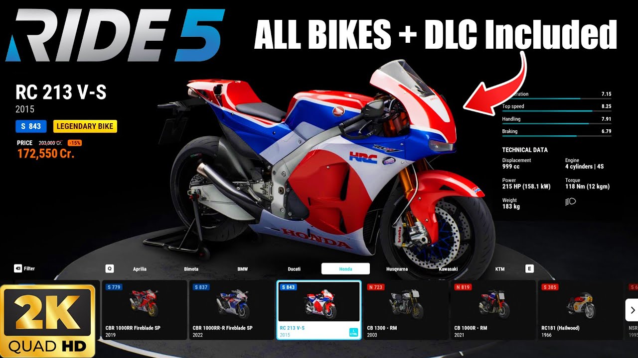 Ride 5 - Full Bike List (All DLC Included) 2025 - YouTube