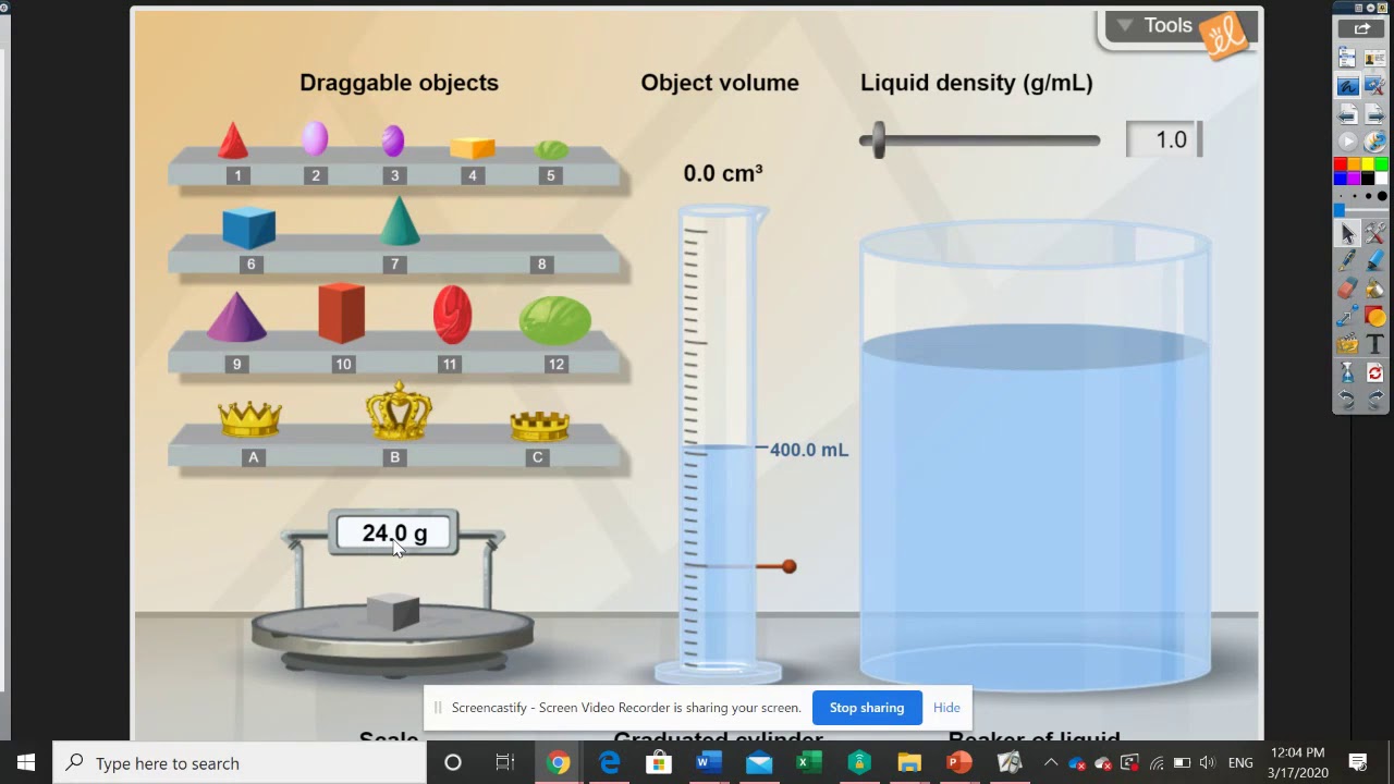 Density, Mass and volume using Gizmos - YouTube