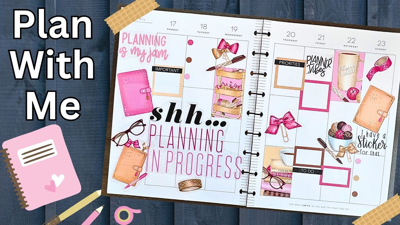 Crafty Plan With Me - April 17-23 using Kell of a Plan stickers in my ...