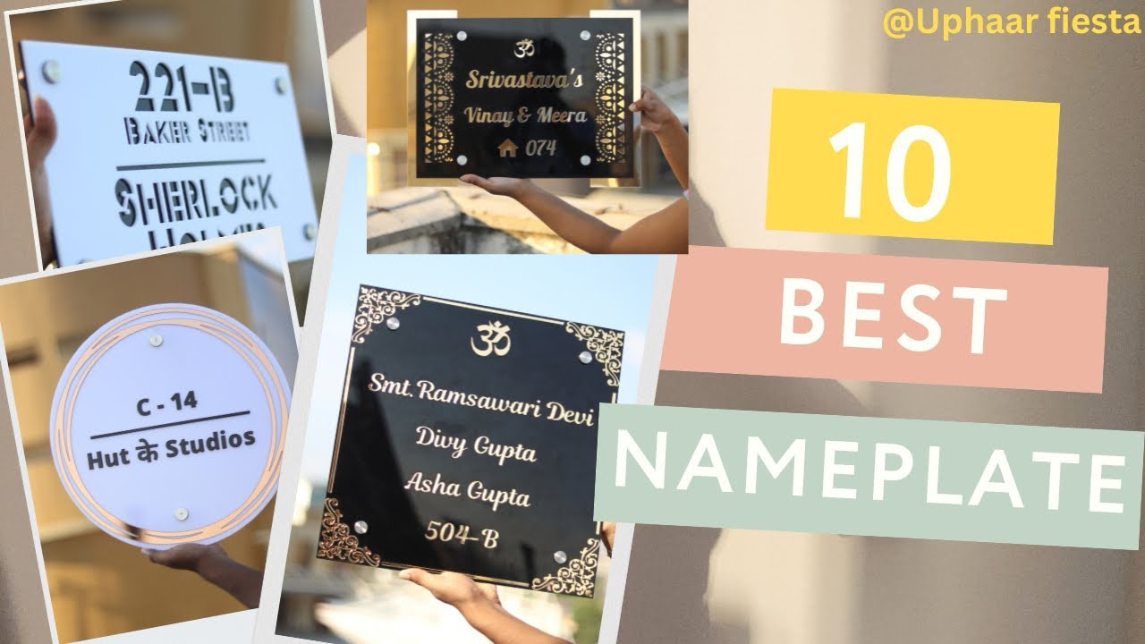 Best nameplate designs for home | nameplate making at home | make ...