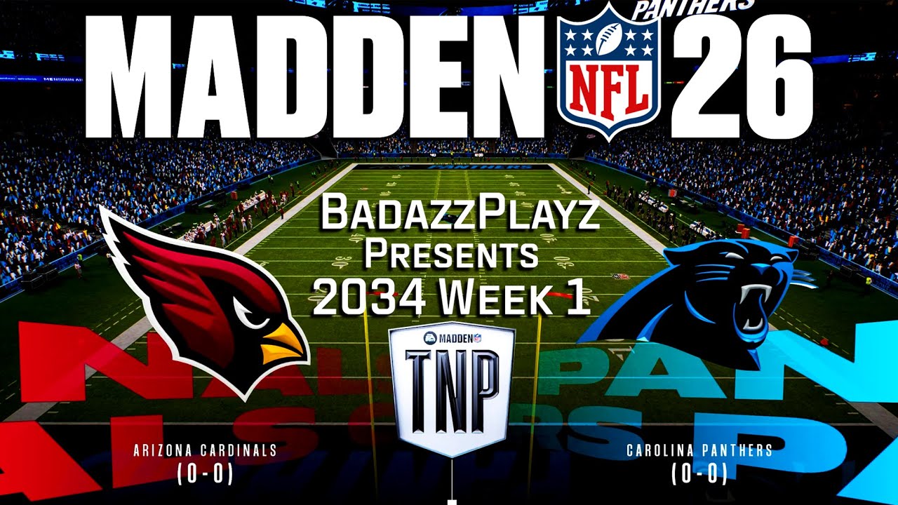 Madden 26 2034 Week 1 Arizona Cardinals At Carolina Panthers - YouTube