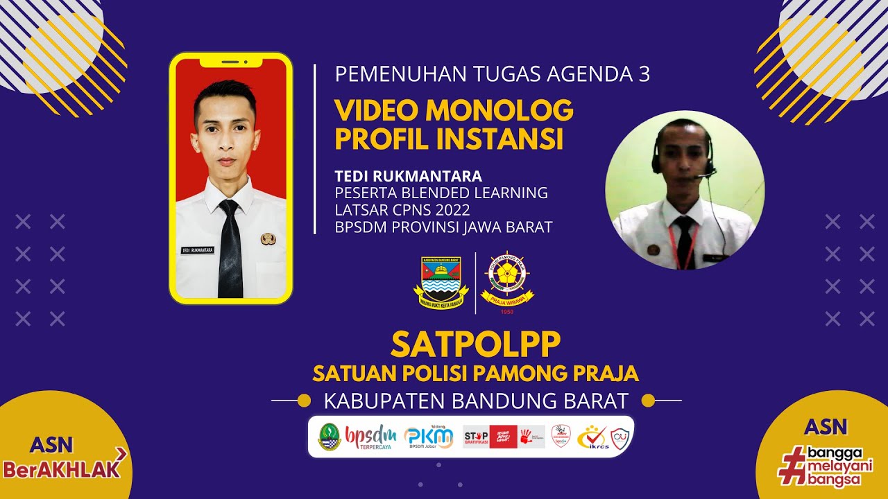 Tugas Agenda 3 Video Monolog Pemaparan Profil Instansi SATPOLPP ...