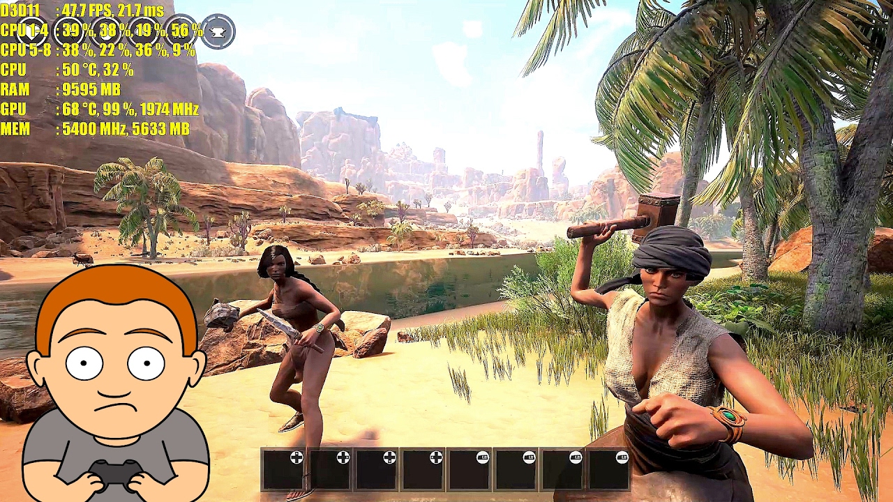 Conan Exiles Pc 4K Ultra Titan X Pascal OC Frame Rate Performance Test ...