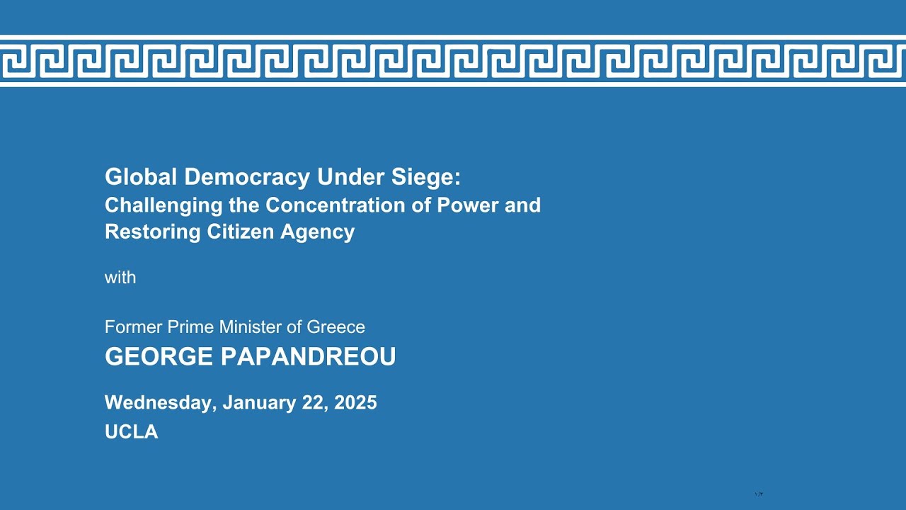 George Papandreou, Former Prime Minister of Greece, on "Global ...