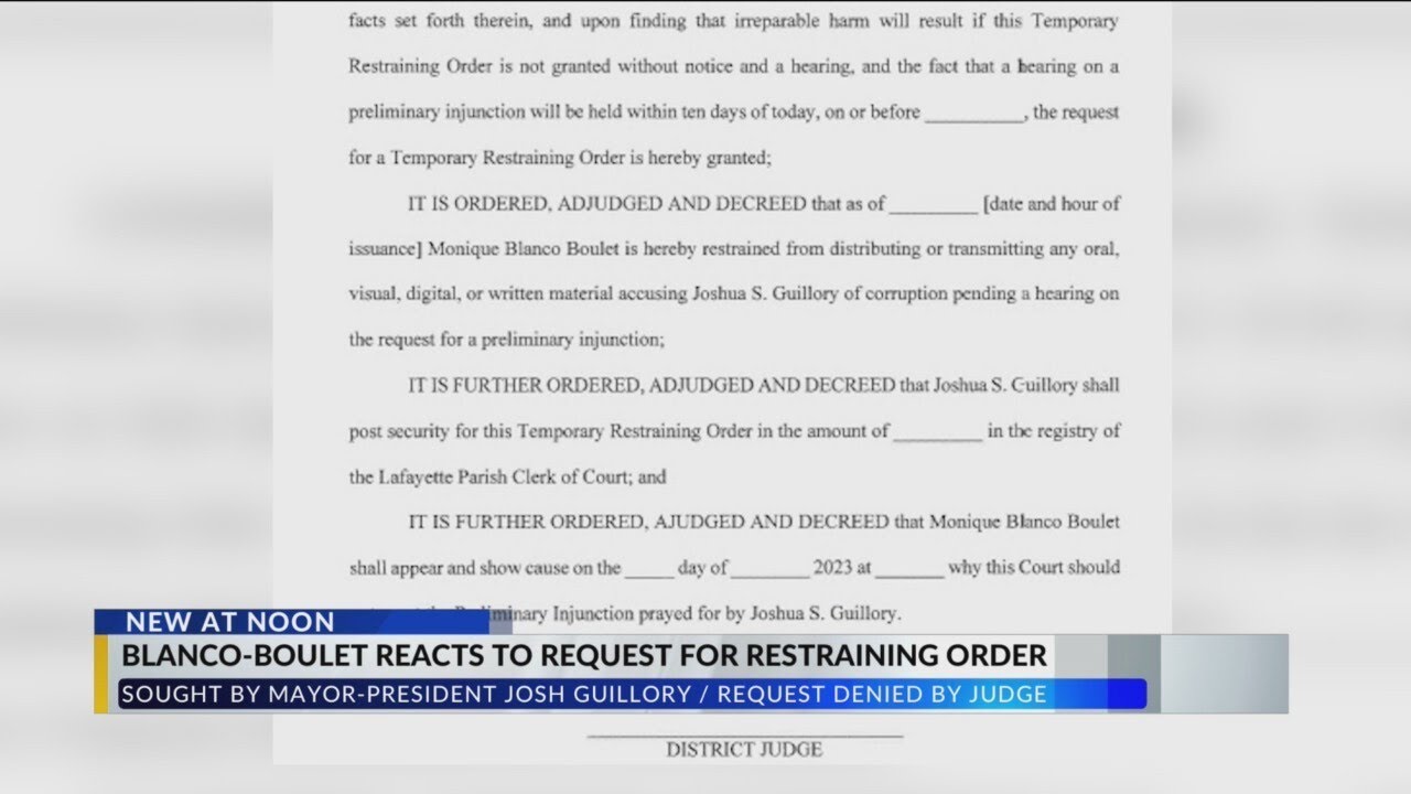 Guillory temporary restraining order denied, judge to hear case for ...