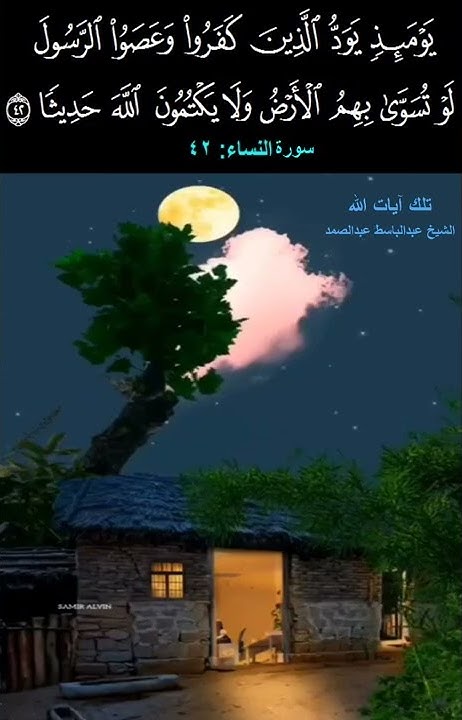 يومئذ يود الذين كفروا وعصوا الرسول لو تسوى بهم الأرض ولا يكتمون الله