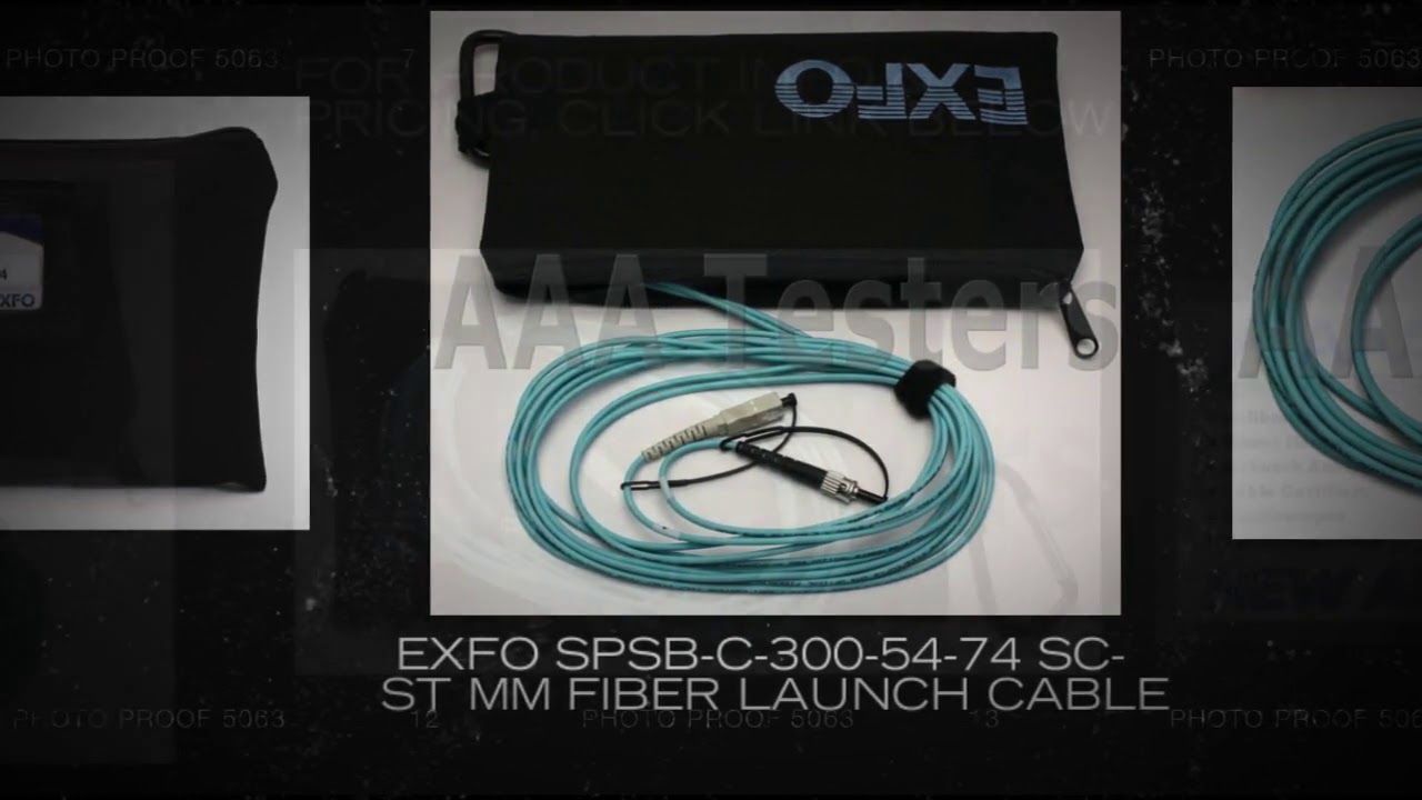 EXFO SPSB-C-300-54-74 SC-ST MM Fiber Launch Cable - YouTube
