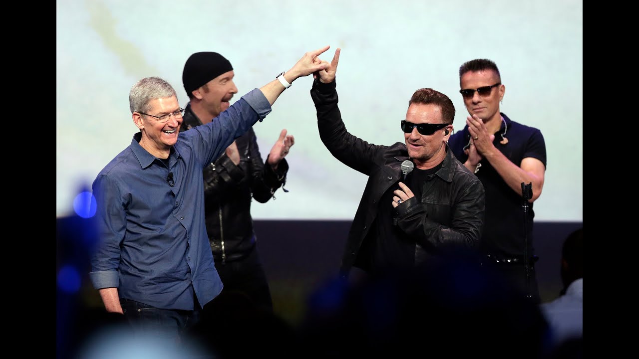 U2 At Apple Event - Album Free On iTunes - YouTube