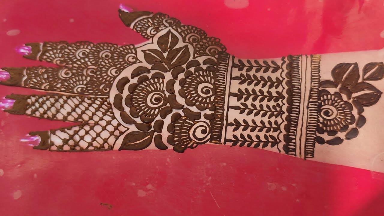 Most beautiful 3D dulhan mehndi design for hand || new 3d mehndi design ...