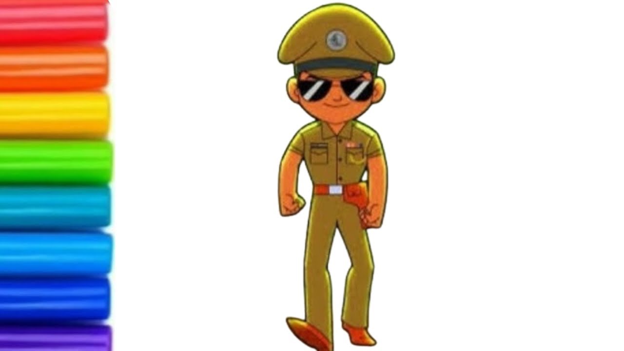Cute little😎 singham💛💜💙 drawing | little singham | drawing for kids ...