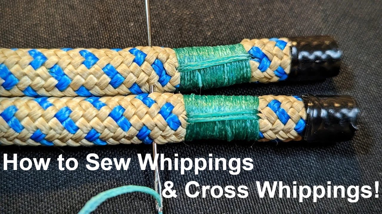 How to Sew Whippings & Cross Whippings for Securing Core & Cover on ...