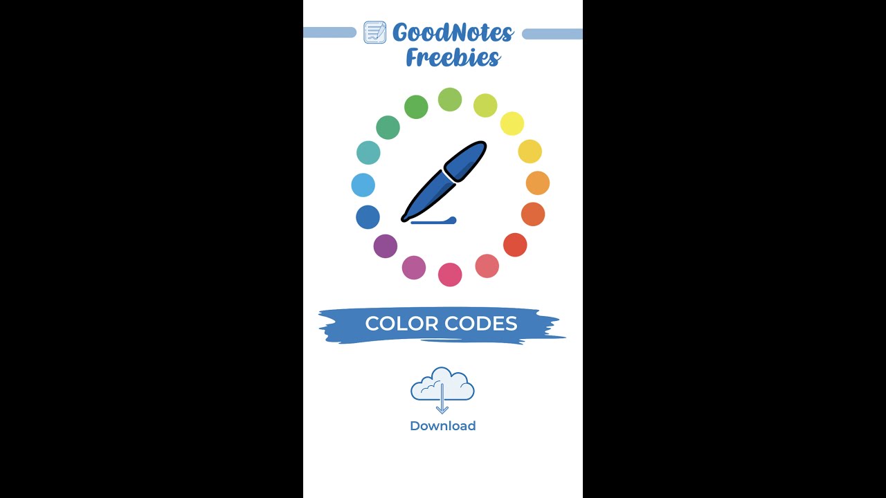 Goodnotes Freebie - Color Palette (HEX Codes) - YouTube