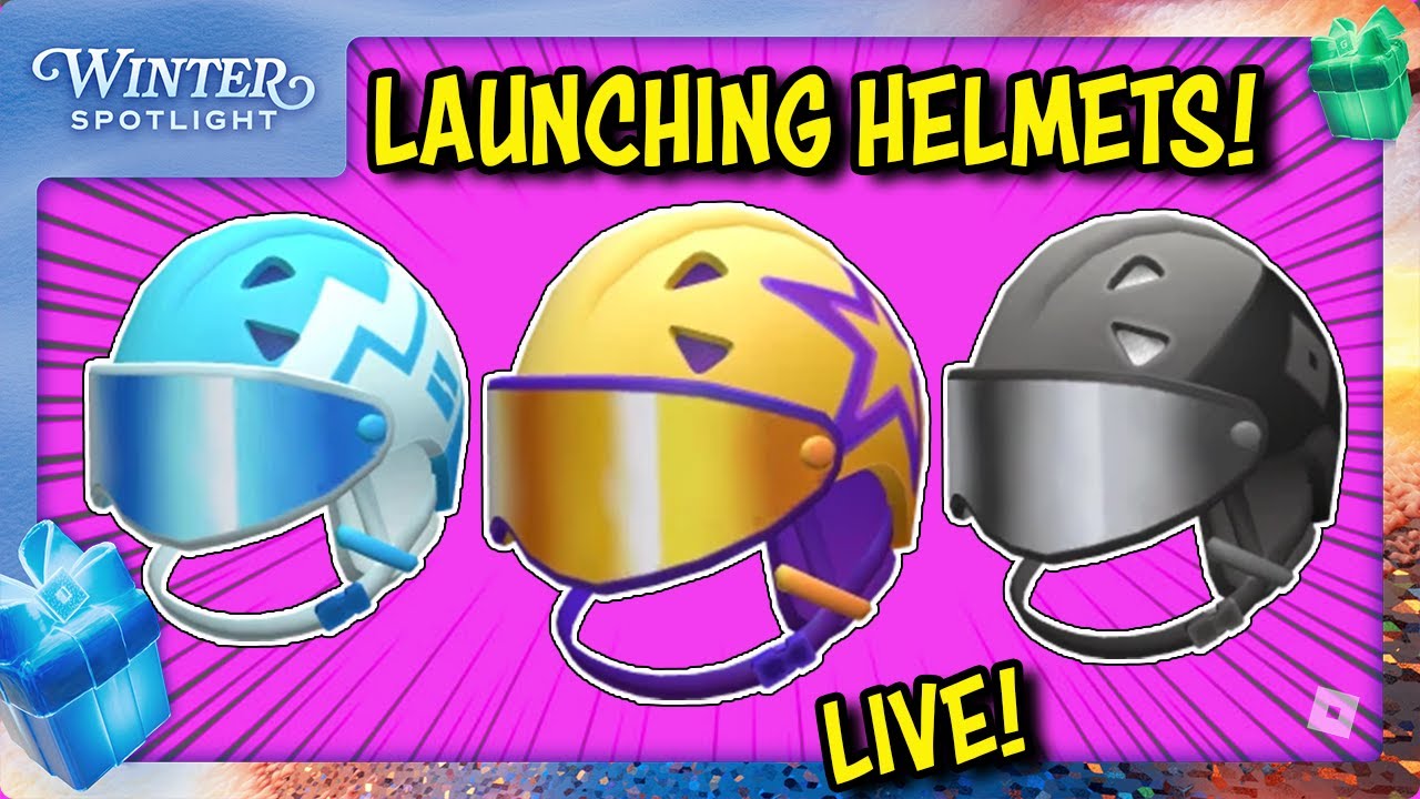 🔴 LAUNCHING WINTER SPOTLIGHT HELMETS LIVE - Roblox FREE ITEMS! - YouTube