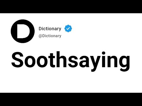 Soothsaying Meaning In English - YouTube