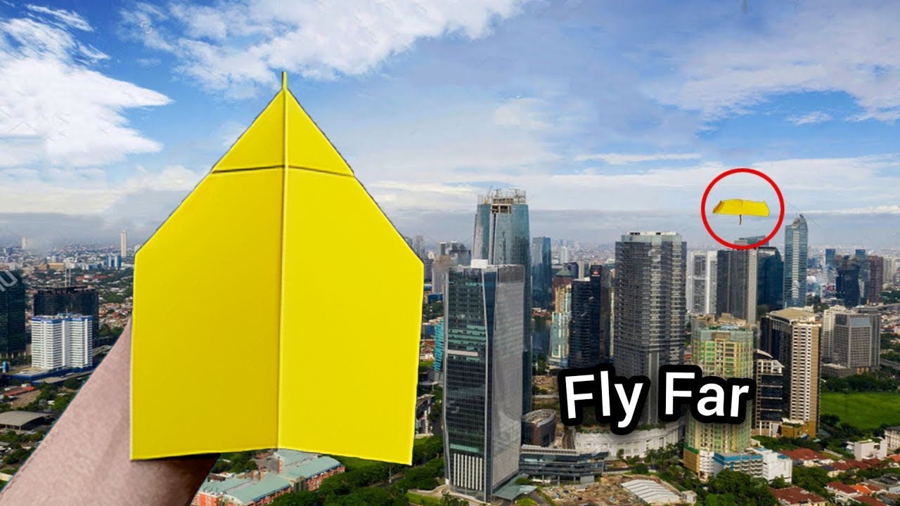 how to make paper airplane that flies really far - YouTube
