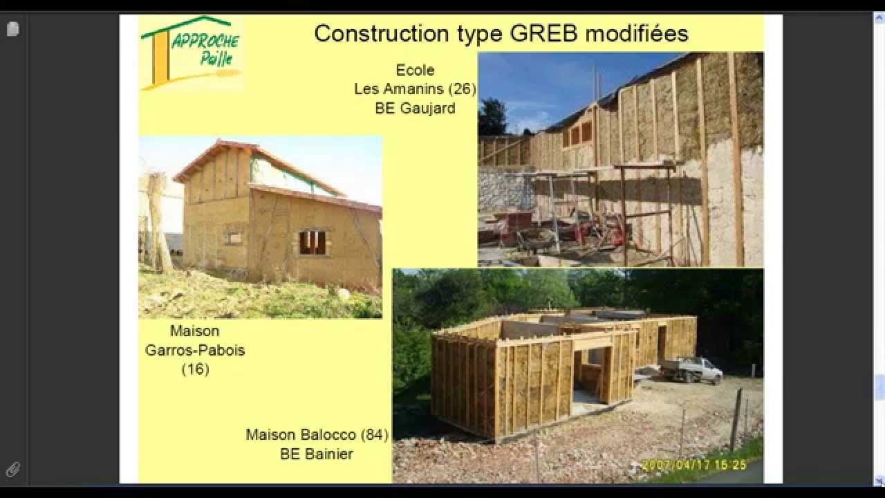 Construire en paille avec LA TECHNIQUE DU GREB - YouTube