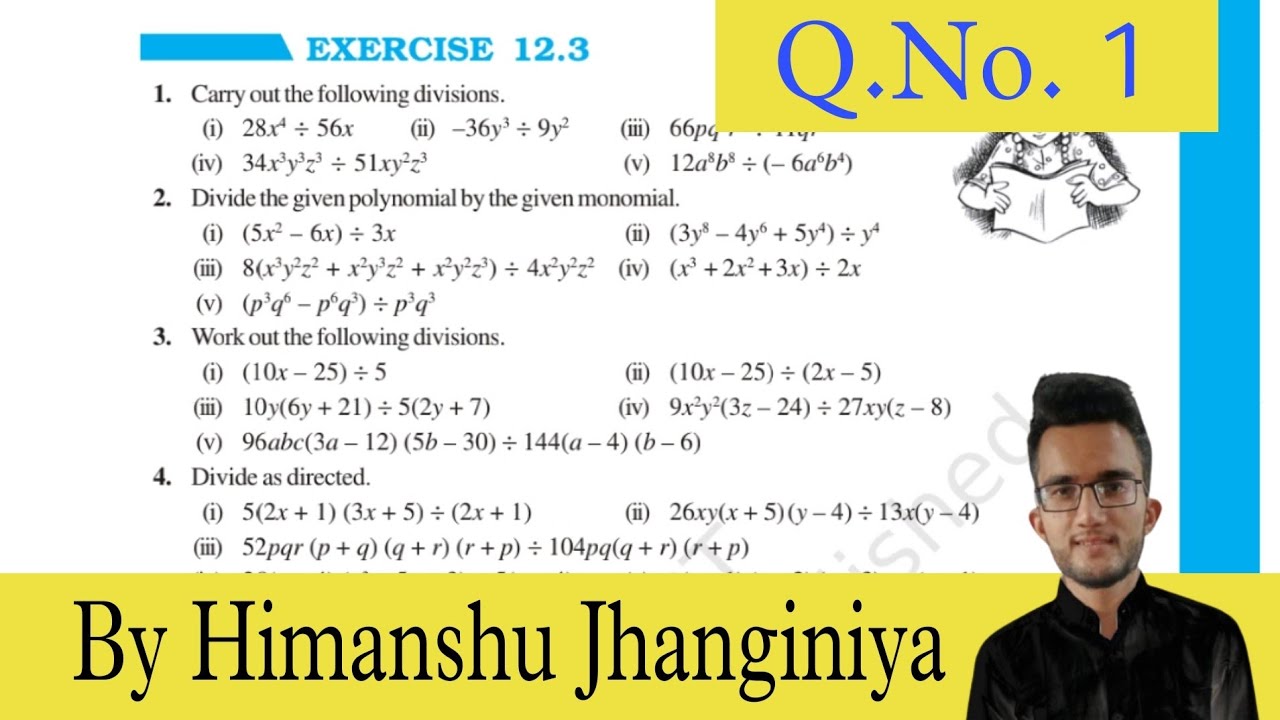 Class 8 Math Chapter 12 Factorisation ||Ex. 12.3 || NCERT CBSE RBSE ...