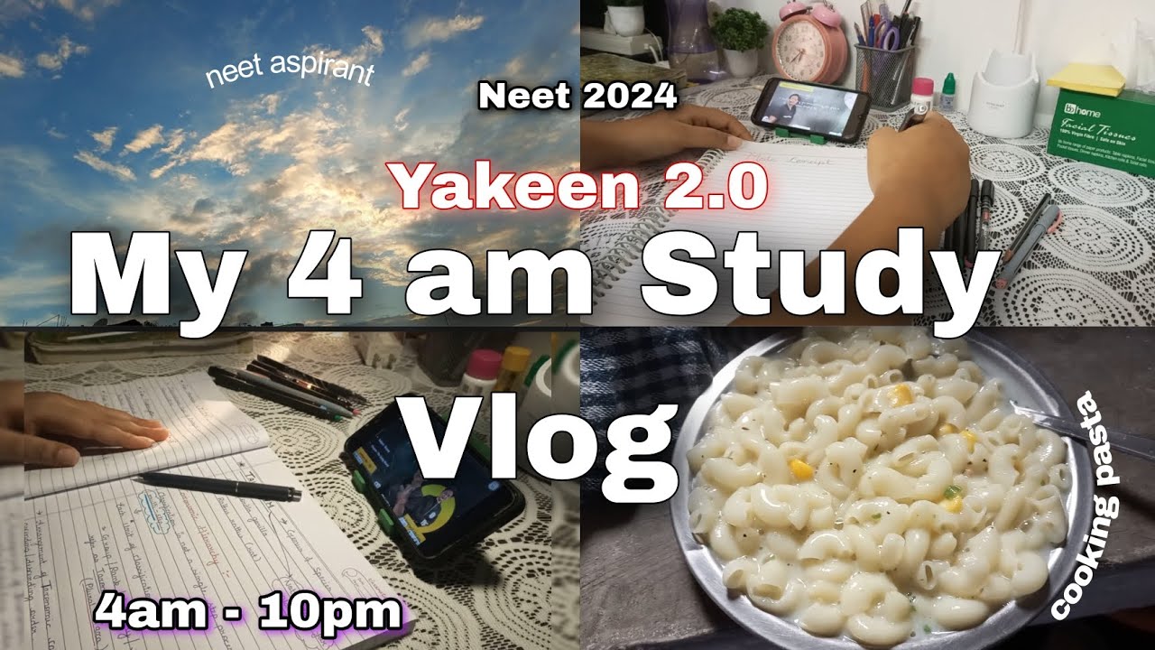 My 4 Am Study 📚 Vlog | My 12+ hours study routine Vlog | neet aspirant ...