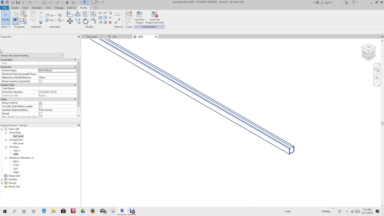 Revit Structure Analytical Unistrut family - YouTube