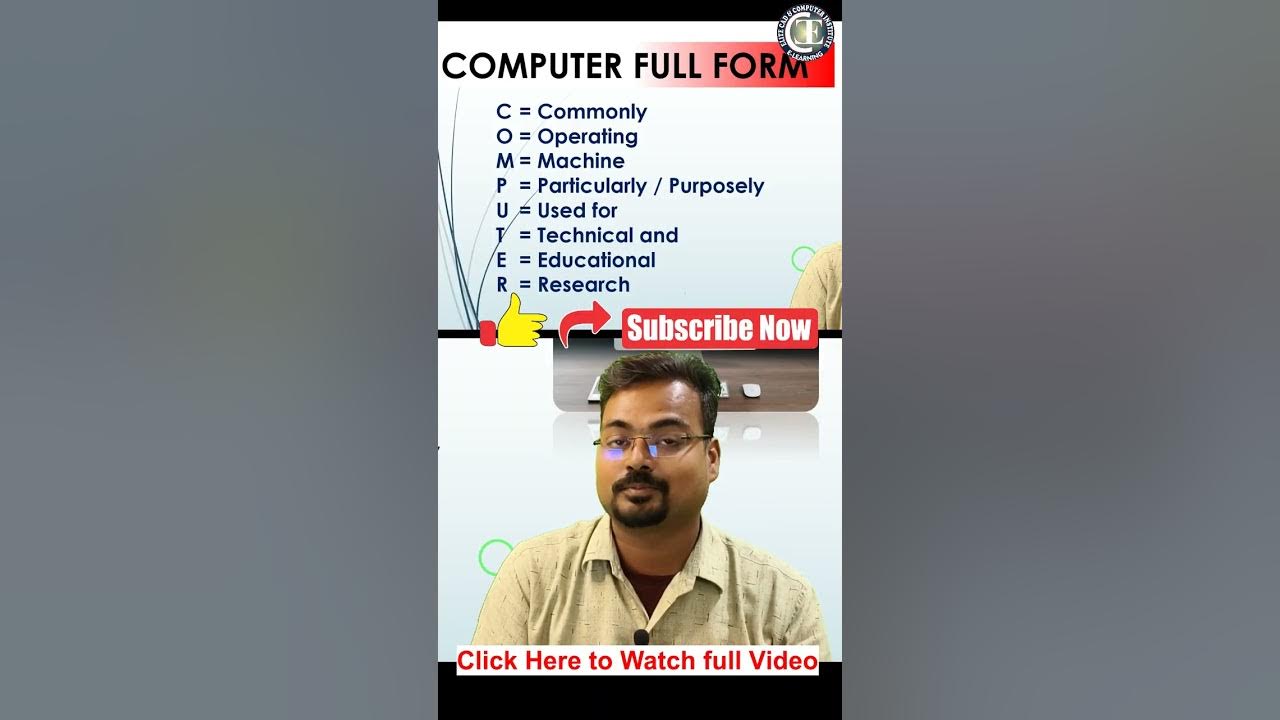 full FORM OF COMPUTER #computer #elitecadcomputerinstitute #computerbasics #computerfundamental ...