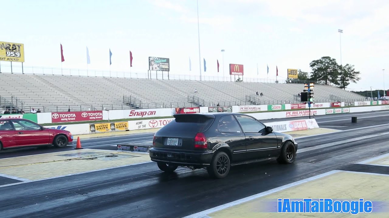 Turbo Ek Hatch vs Hi Boost Stock K20 - YouTube