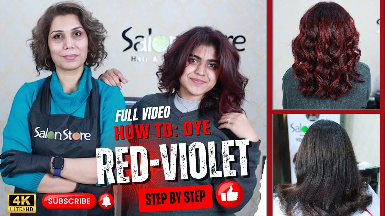 How to Dye Red-Violet | Saamiya Khan Niazi | Salon Store - YouTube