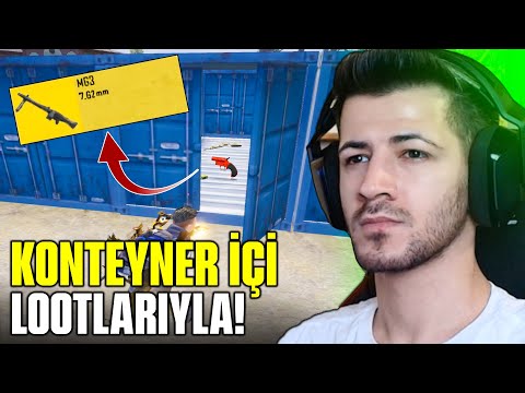 KONTEYNER İÇİ LOOTLARIYLA WİN ALMAK?(MG3 ÇIKTI) pubg mobile