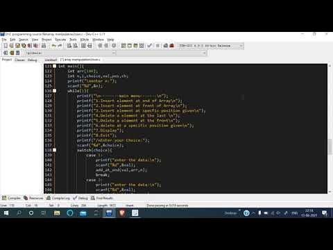 Array Manipulation in c | Implementation with code. - YouTube