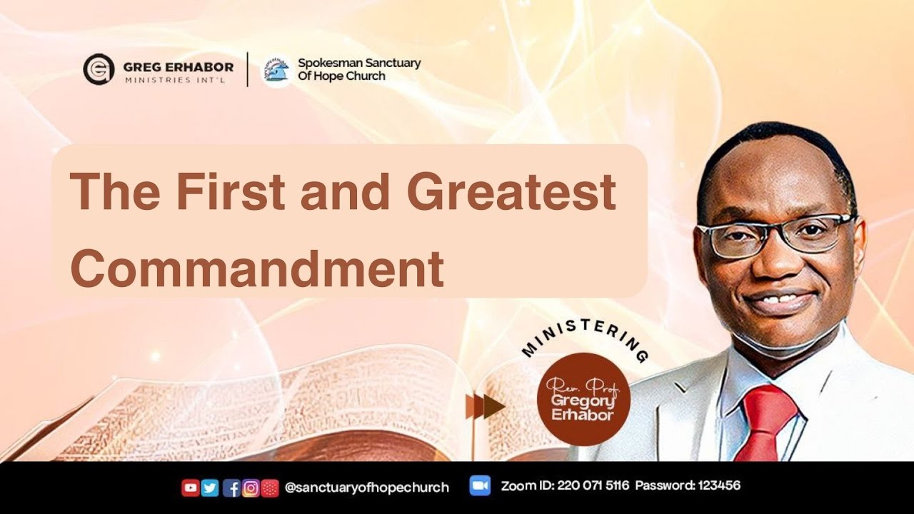 THE FIRST AND GREATEST COMMANDMENT || TUESDAY SERVICE || SSOH || 30-01 ...