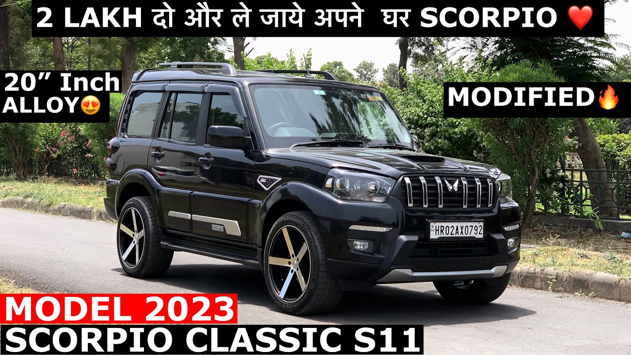 Black Scorpio Second hand ️ Scorpio S11 Second hand 🔥 #modified Second ...