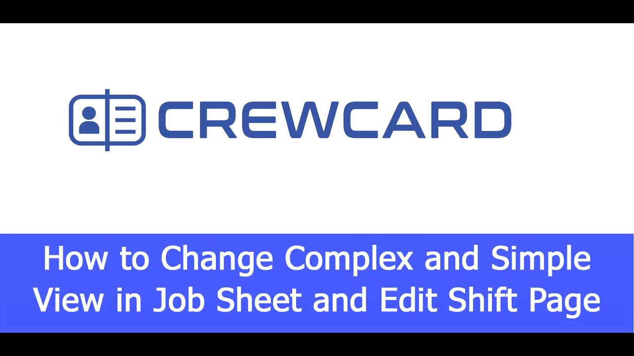 How to Change Complex and Simple View in Job Sheet and Edit Shift Page ...