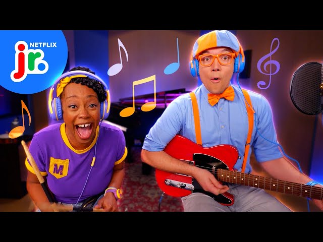 Make Music with Blippi & Meekah 🥁🎸 Blippi's Job Show | Netflix Jr ...