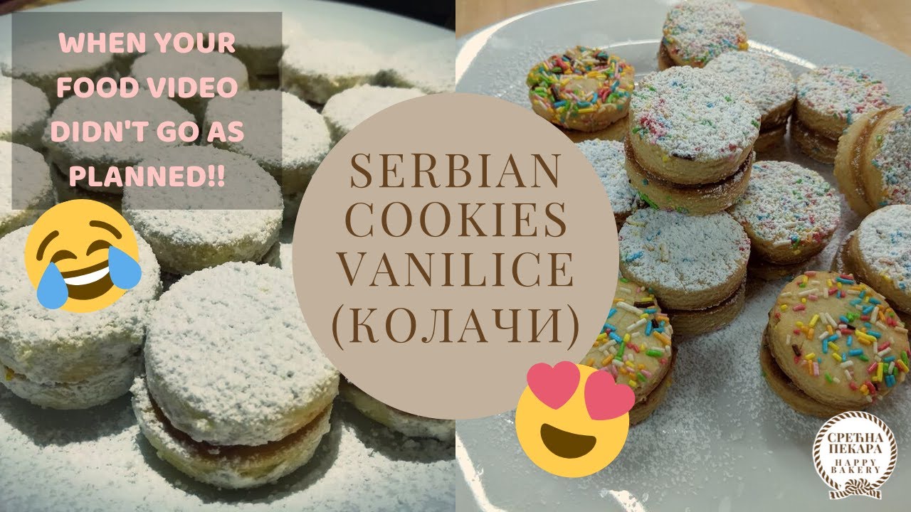 Melt In Your Mouth Vanilice (Serbian Cookies) | Ванилице Рецепт | Happy ...