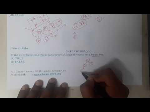 GATE CSE 1987 Q 2 G || Trees ||Data Structure || GATE Insights Version: CSE - YouTube