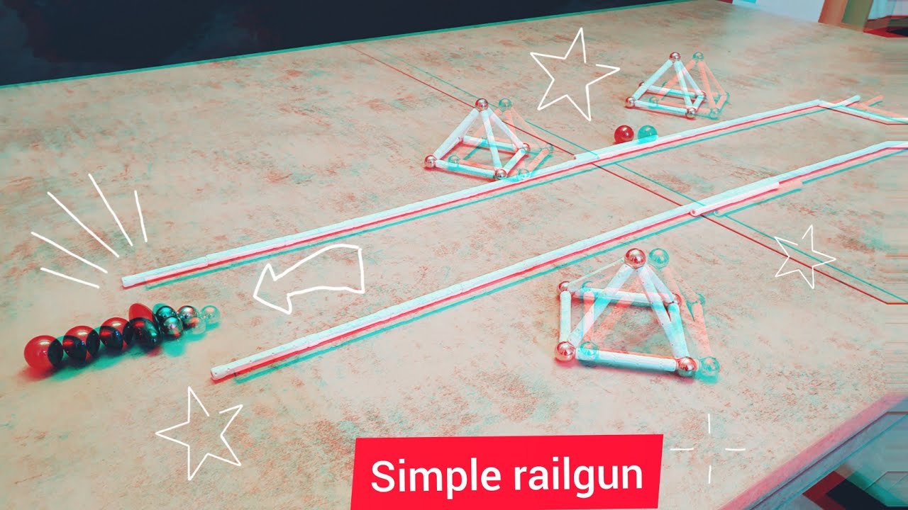 Simple magnetic railgun - YouTube
