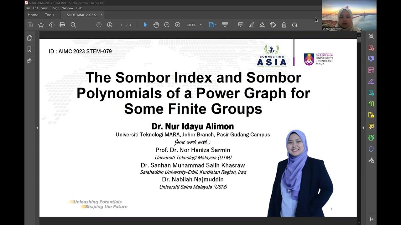 AIMC2023 The Sombor Index and Sombor Polynomials of the Power Graphs for Some Finite Groups ...