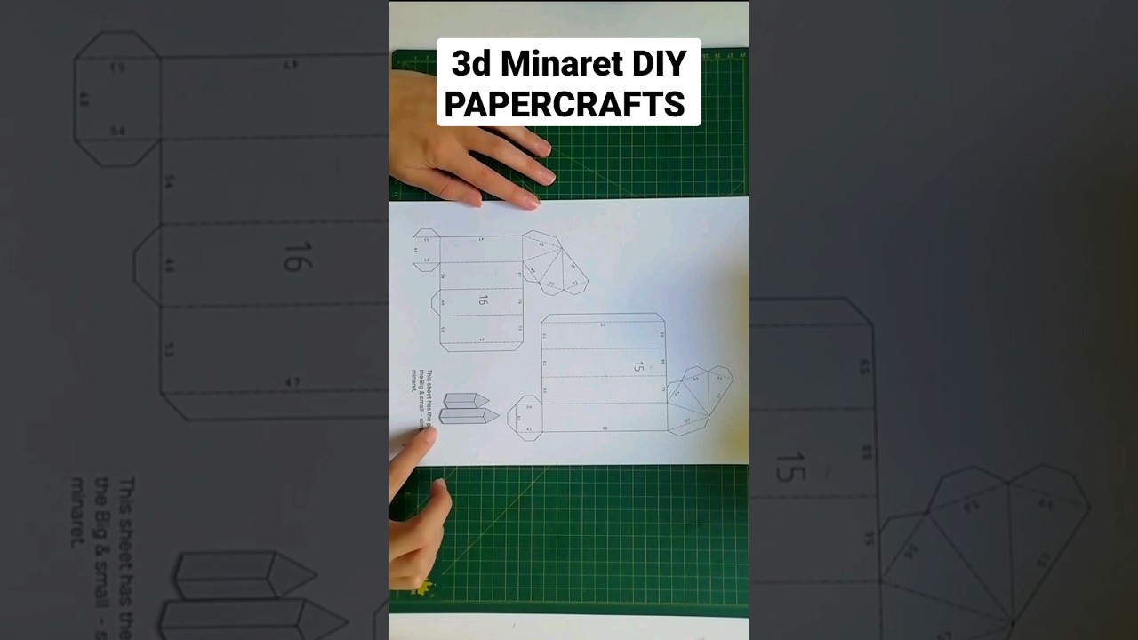 3d Minaret DIY Papercraft, paper Mosque activity #paperart #ramadan # ...