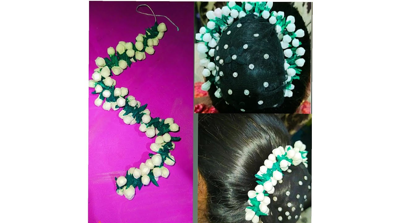 कागद से मोगरे का गजरा कैसे बनाये | How To Make Gajra With Tissue Paper ...