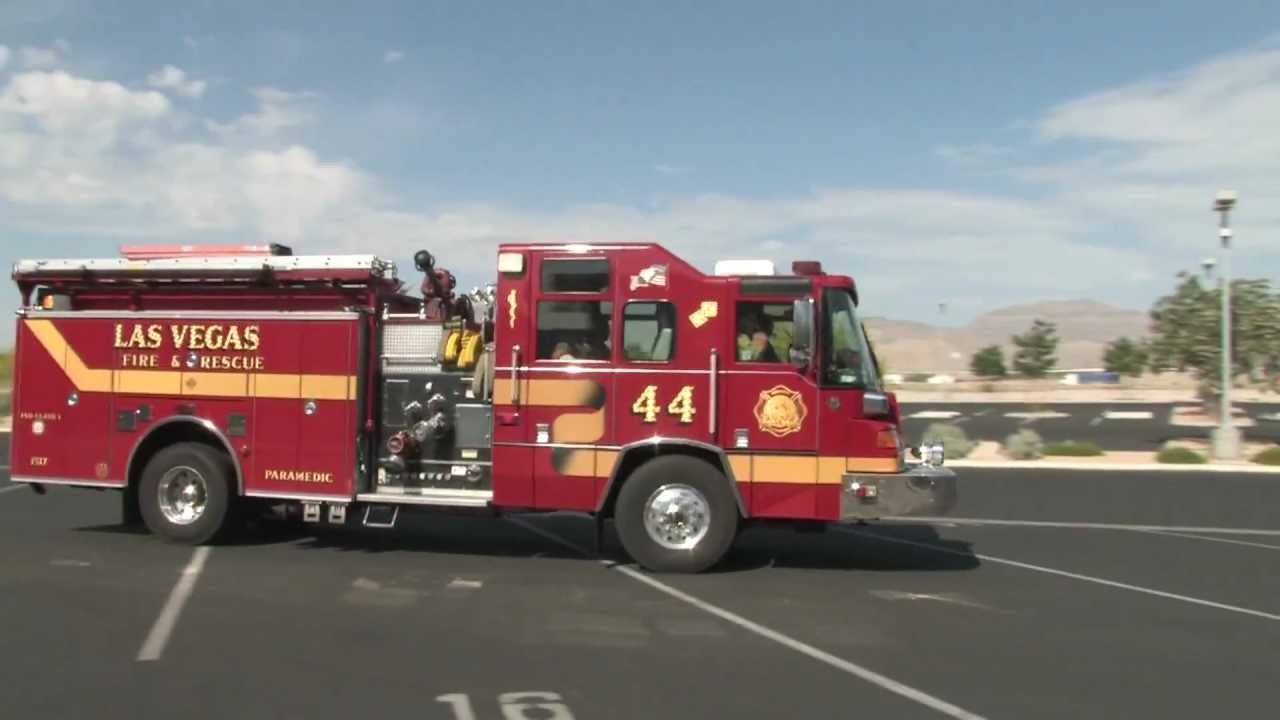 Las Vegas Fire and Rescue Engine 44 and Rescue 44 - YouTube