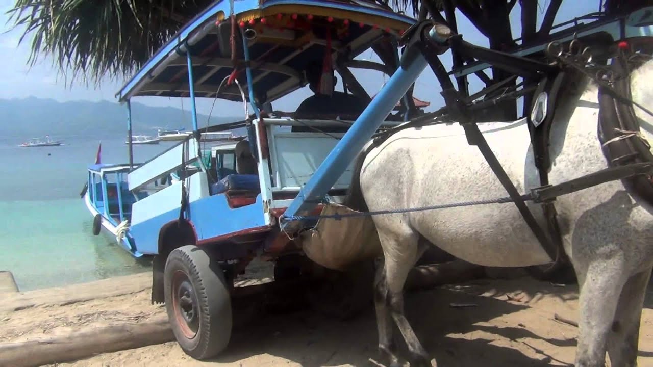 Gili Air - cidomo horse & cart - YouTube