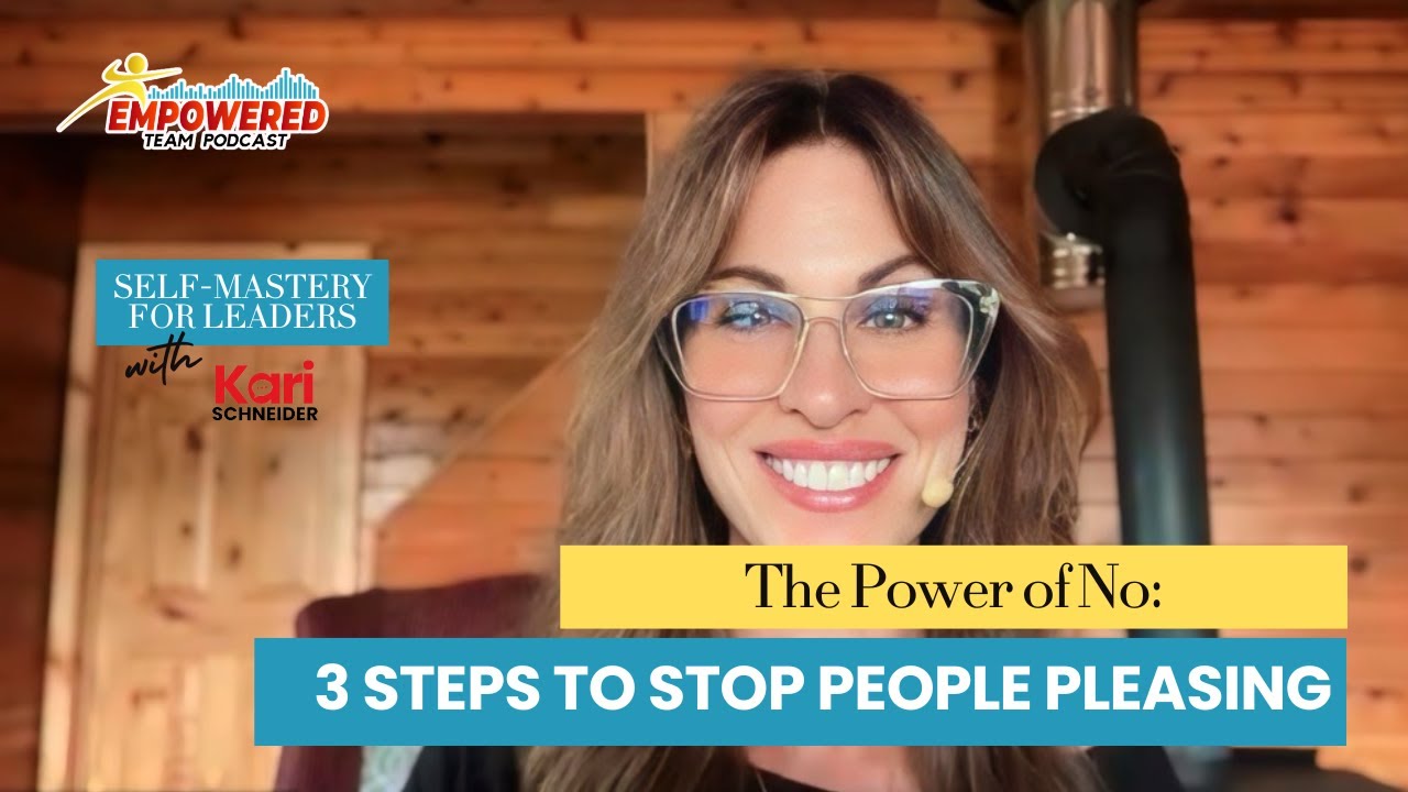 The Power of No: 3 Steps to Stop People Pleasing - YouTube