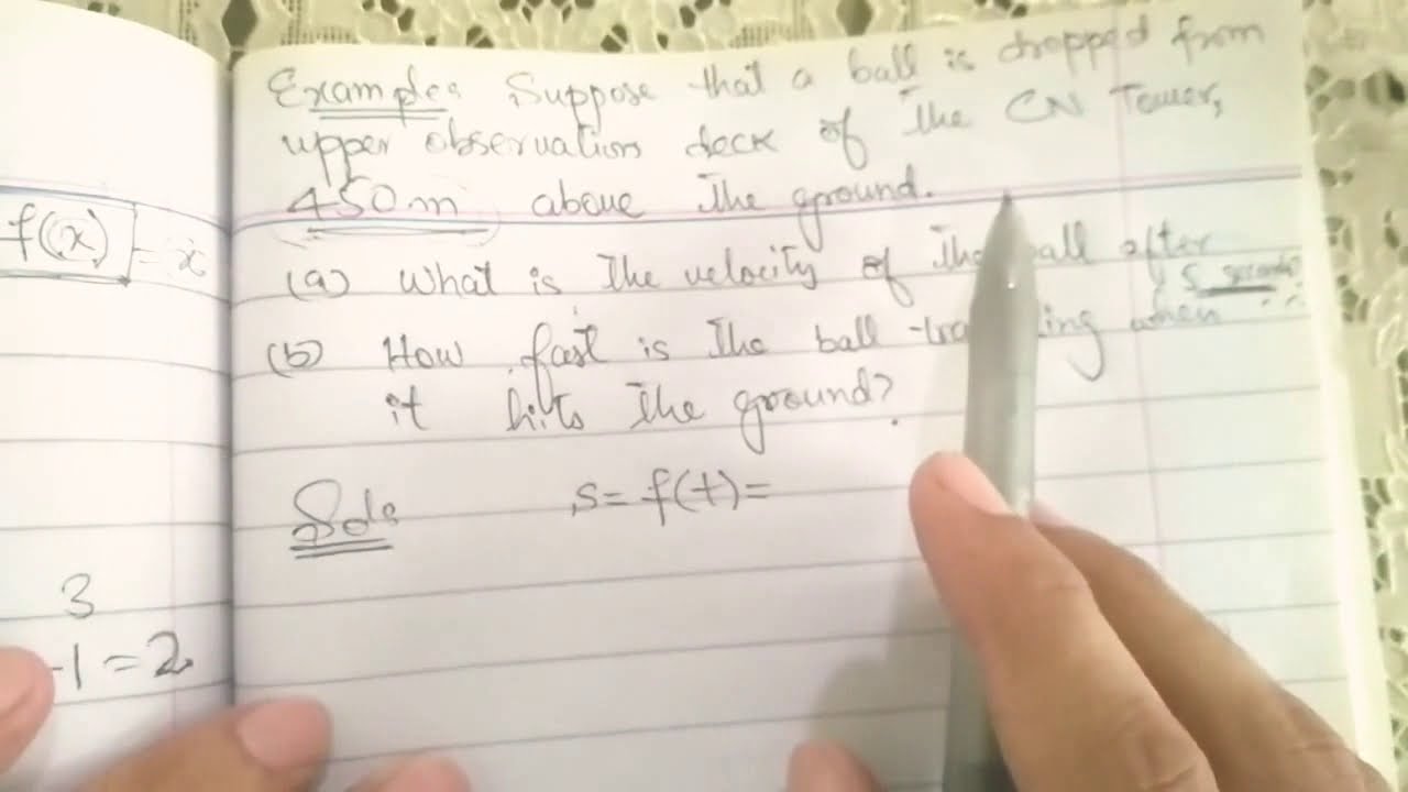 Intro to Derivatives (Part 5)- Example of Velocity Problem - Calculus ...