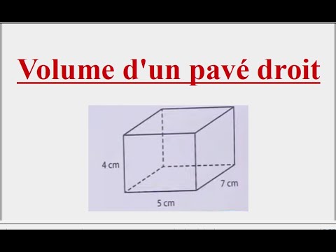 Comment calculer le volume d'un pavé droit ou d'un parallélépipède ...