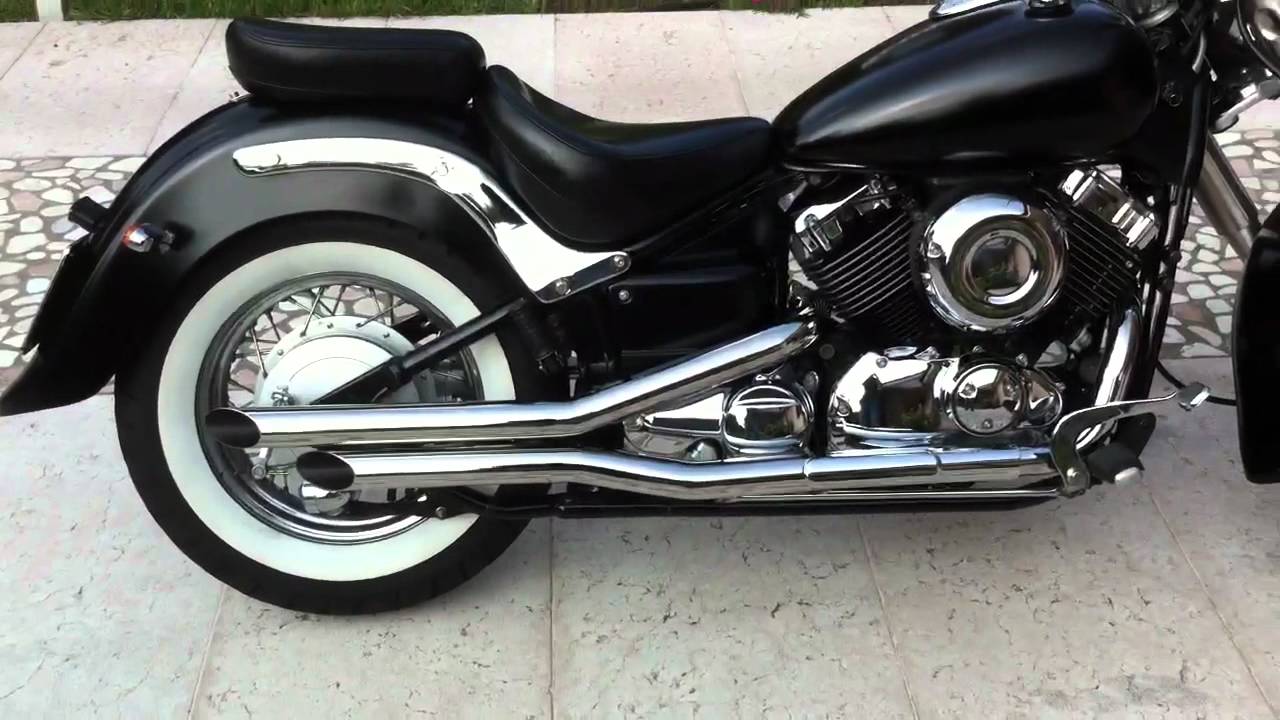 Fat pipes xvs 650 dragstar - YouTube